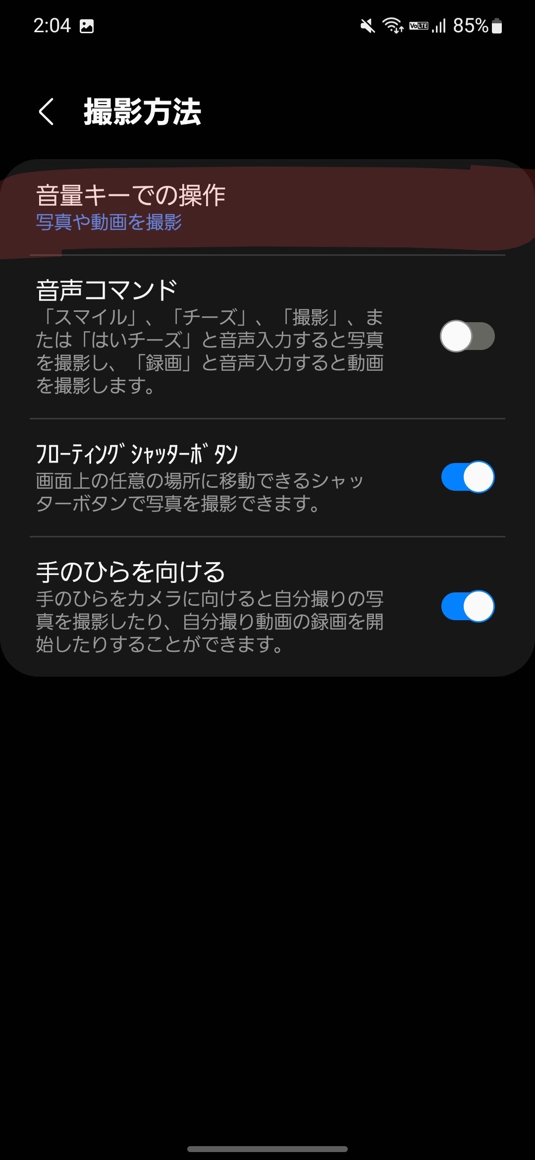 Galaxy純正カメラでフローティングシャッターボタンを表示する方法。片手持ちに便利！ | NekosatoLog
